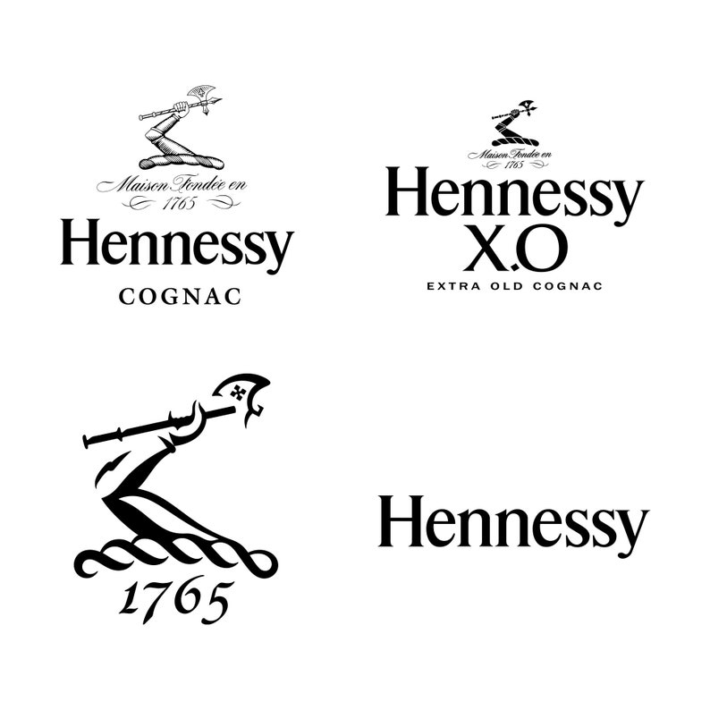 Hennessy Cognac Logo Bundle Set SVG, Png, Webp, Pdf. Cognac Label Sign ...