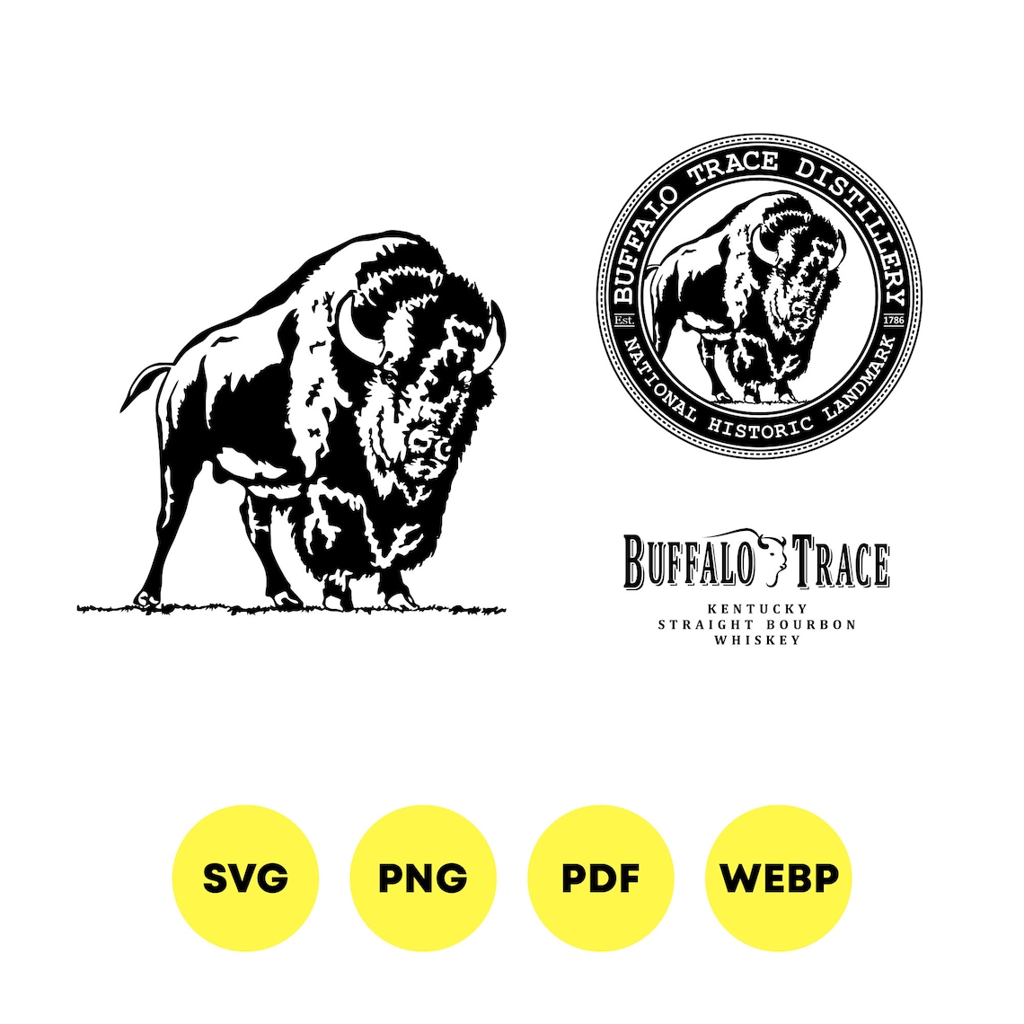 Buffalo Trace Svg, Buffalo Trace Sign SVG, Png, Webp, Pdf. Whiskey Sign ...