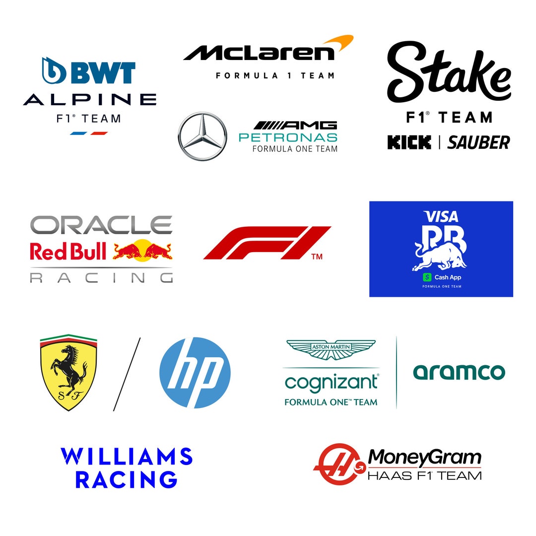 Formula 1 Teams Logo SVG, Formula 1 SVG, Racing Logo Svg Png Pdf Webp. F1 Sign Vector. Driver ...