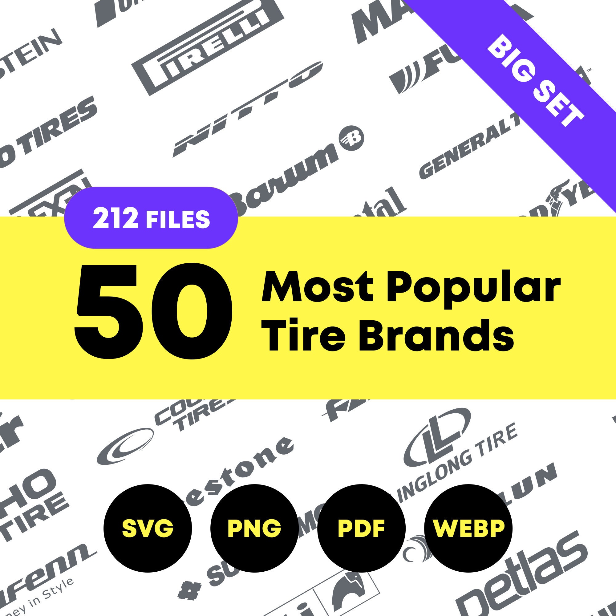 Tires SVG - 50 Most Popular Tire Brands, Collection of Tires Logo SVG ...