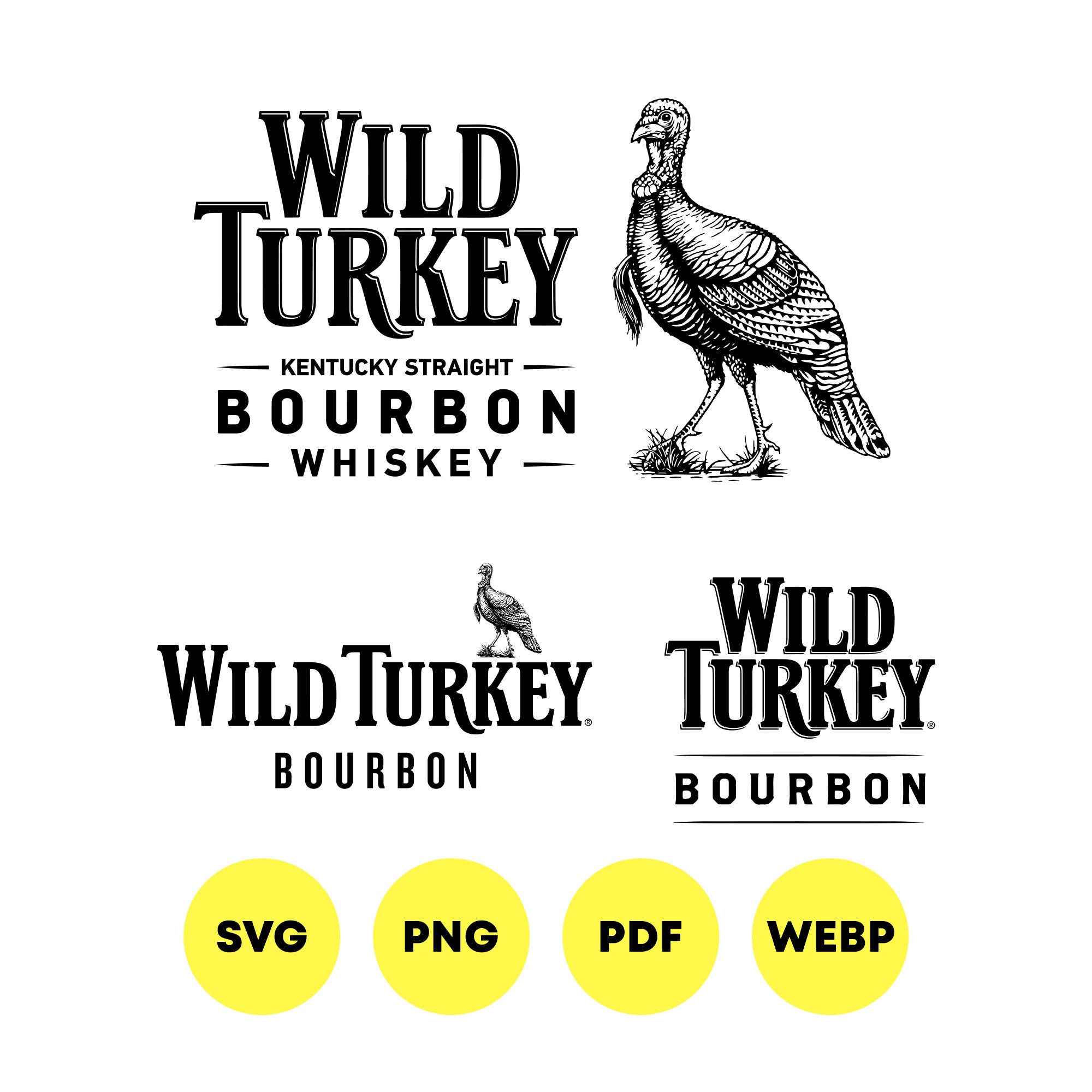 Wild Turkey Bourbon SVG, Whiskey Emblem & Logo Svg, Whisky Wild Turkey ...