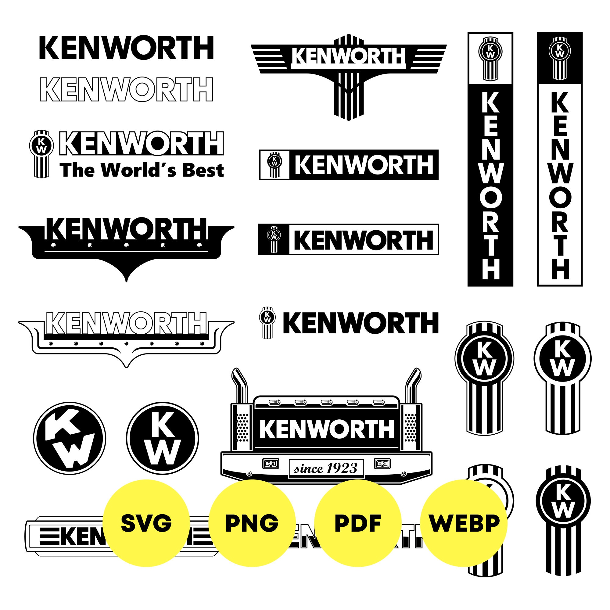 Kenworth SVG 20 Emblem Logo - Svg Png Pdf Webp. Kenworth Sign SVG ...