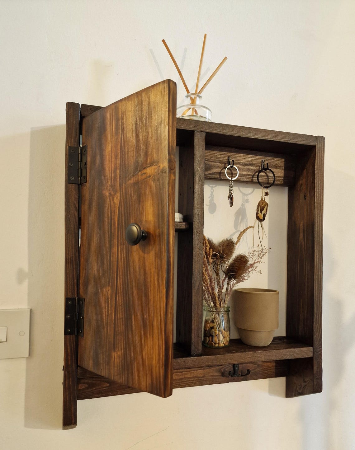 Coat Rack/ Key Holder / Cabinet - Etsy