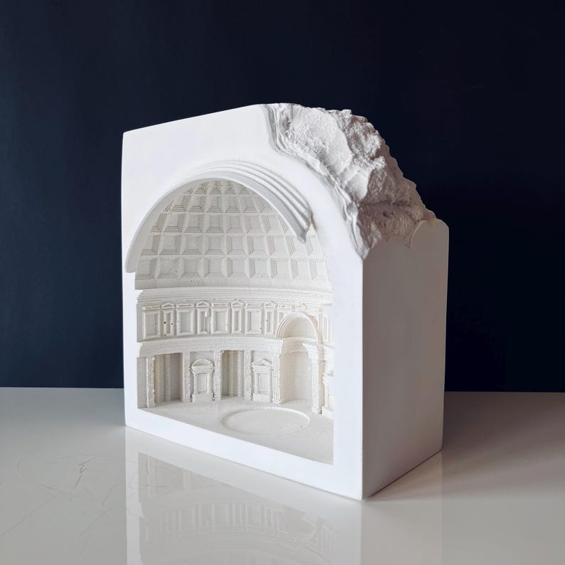 Hellenistic Architectural Style Rome Pantheon Night Light, White Greek ...