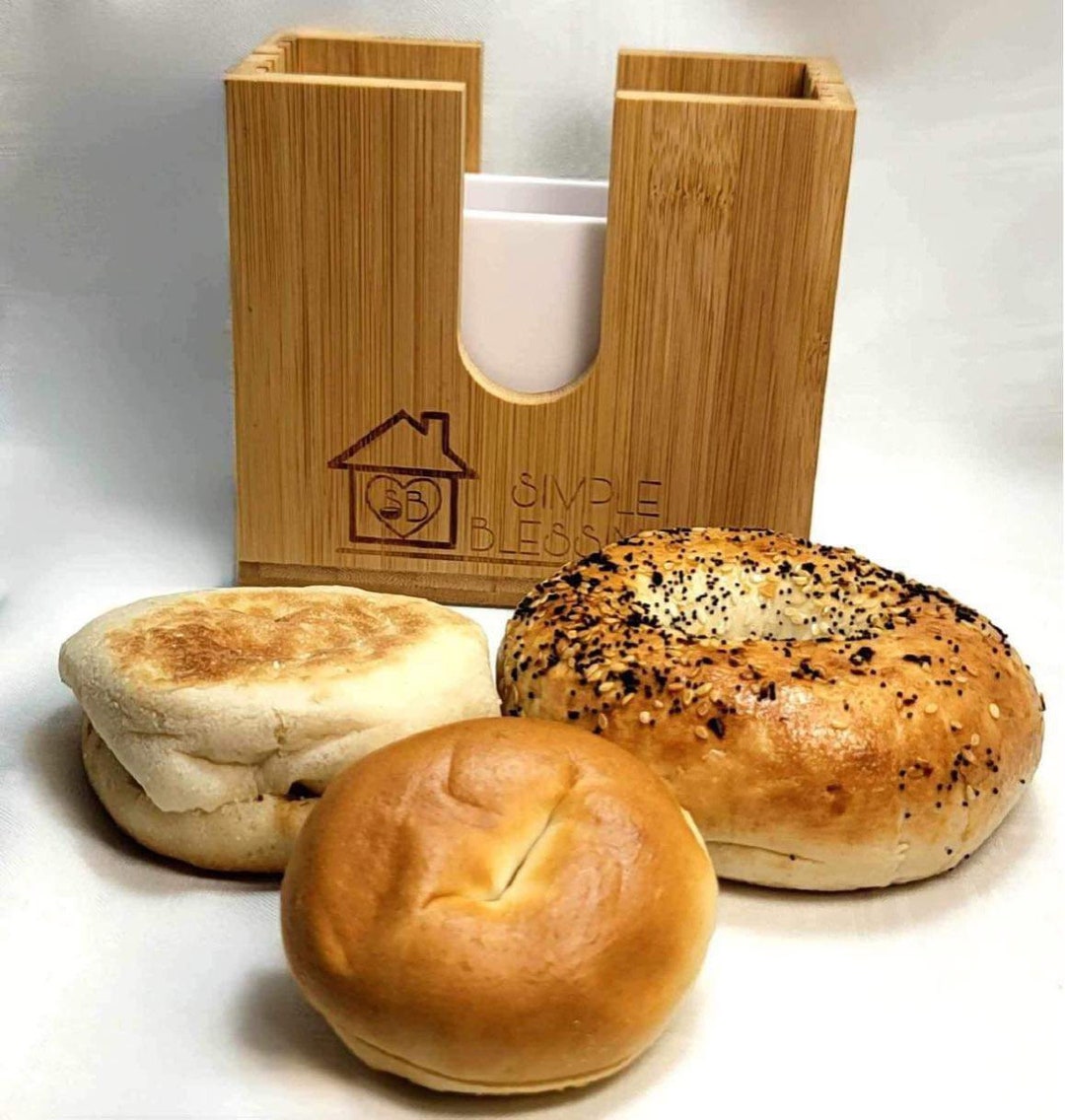 Adjustable Bamboo Bagel Slicer - Etsy