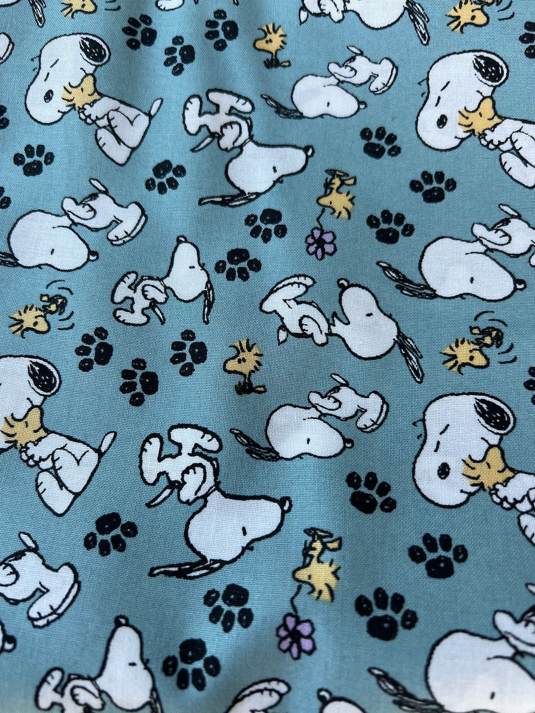 Cotton Snoopy Paw Prints Scrubcap - Etsy