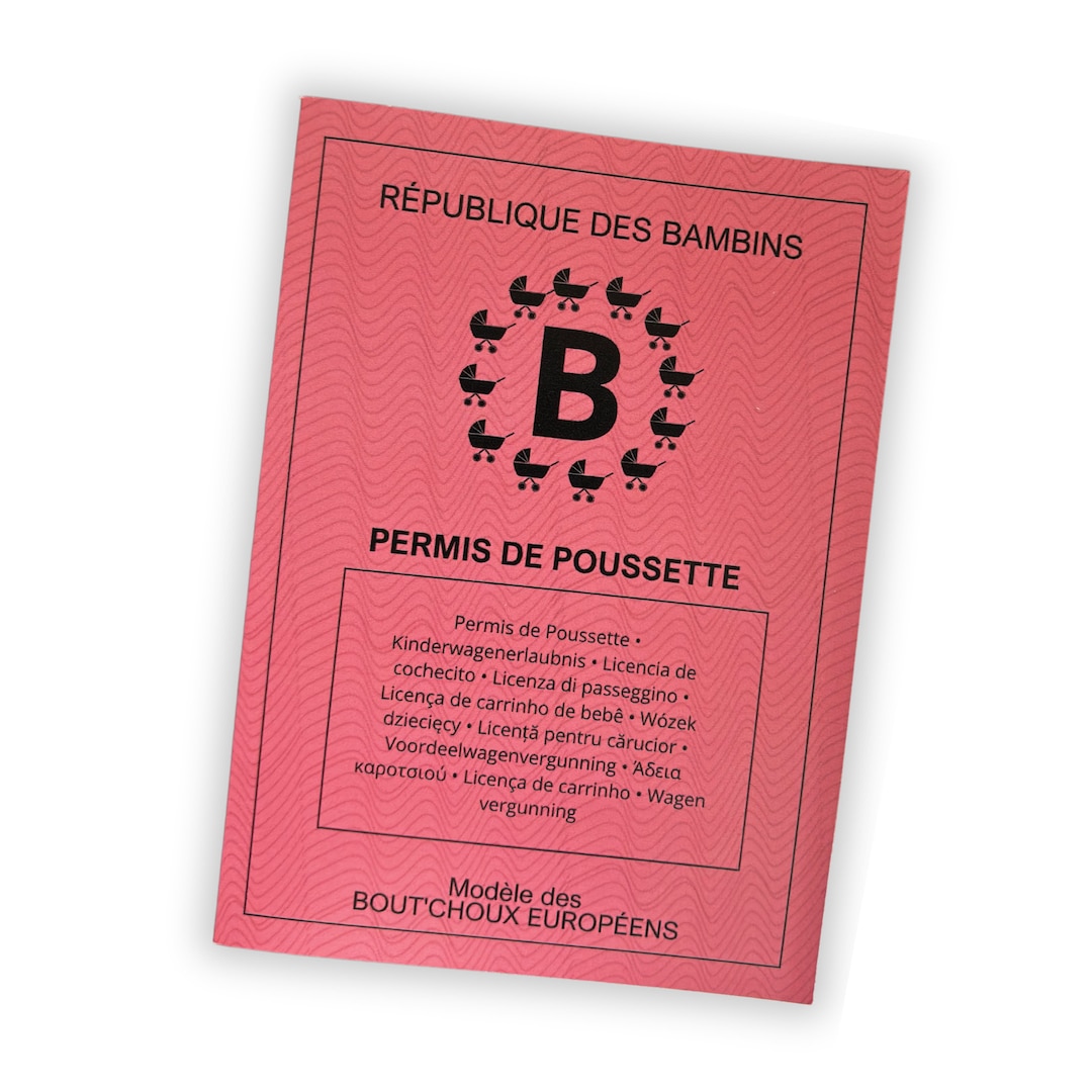 Permis de Poussette de la République des Bambins - Cadeau parfait pour ...