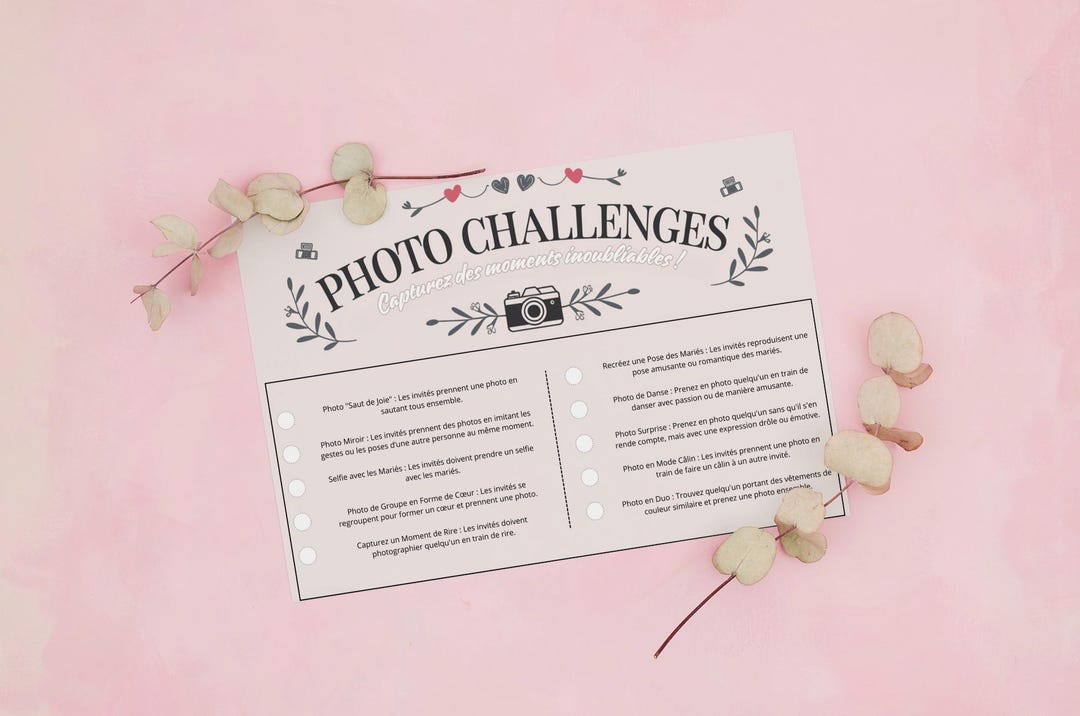 Photo Challenges Game Perfect Photo Challenges for Weddings, Birthdays ...