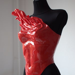 Red Royal Corset, Gothic Clothes, Hand Molded Corset, Party Outfit ...