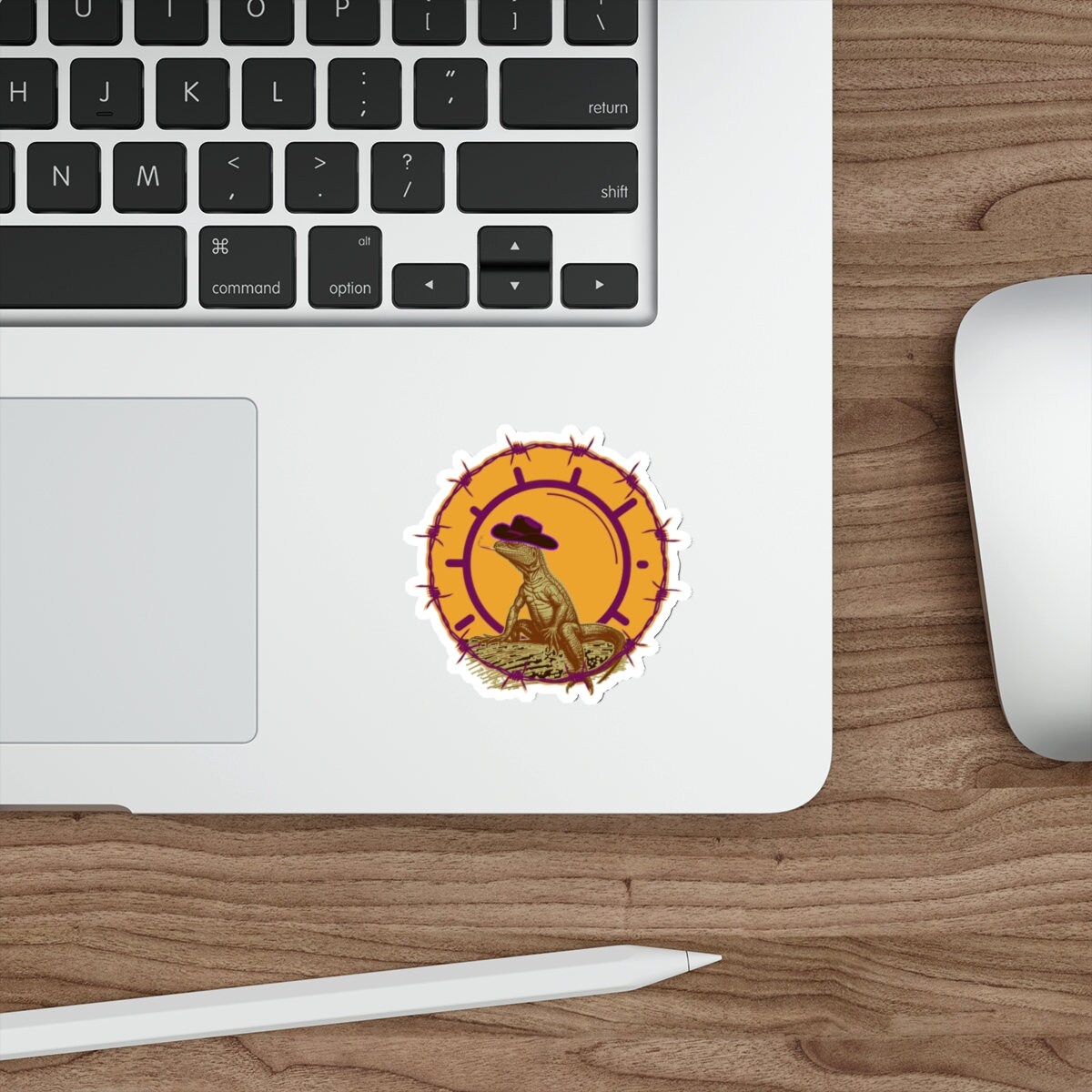 Iguana Cigarette Vinyl Die Cut Sticker Cowboy Iguana Lizard Sticker ...