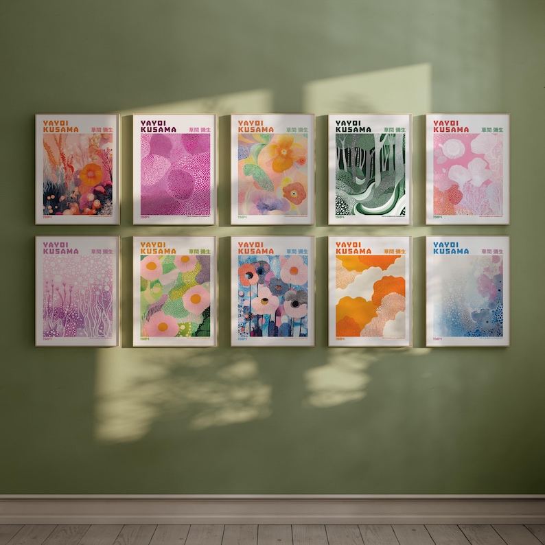 Yayoi Kusama Poster Bundle, Set of 213 Prints - Instant Digital ...
