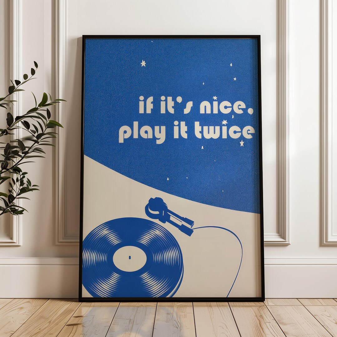 Vinyl Record Player With Retro Quote, Y2k, Digital Poster Download - Etsy