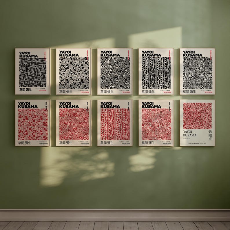 Yayoi Kusama Poster Bundle, Set of 213 Prints - Instant Digital ...