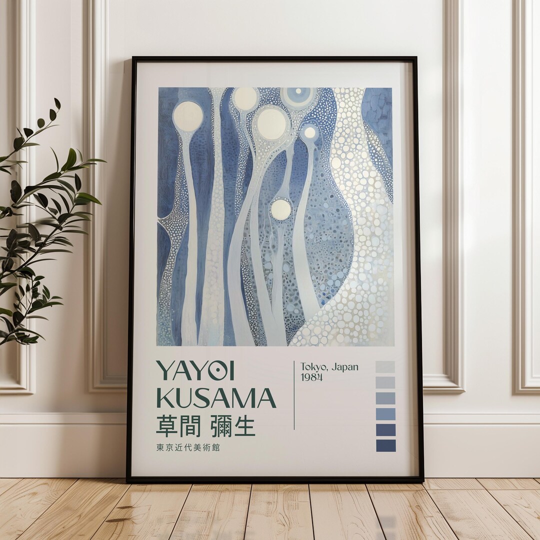 Yayoi Kusama Print, Yayoi Kusama Exhibition Poster, Livingroom ...