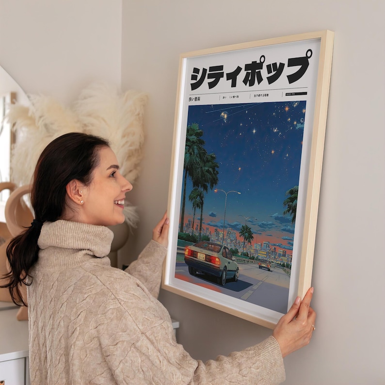 Vintage Style Manifest Art, Retro Anime Wall Decor, Retro Japanese Y2K ...