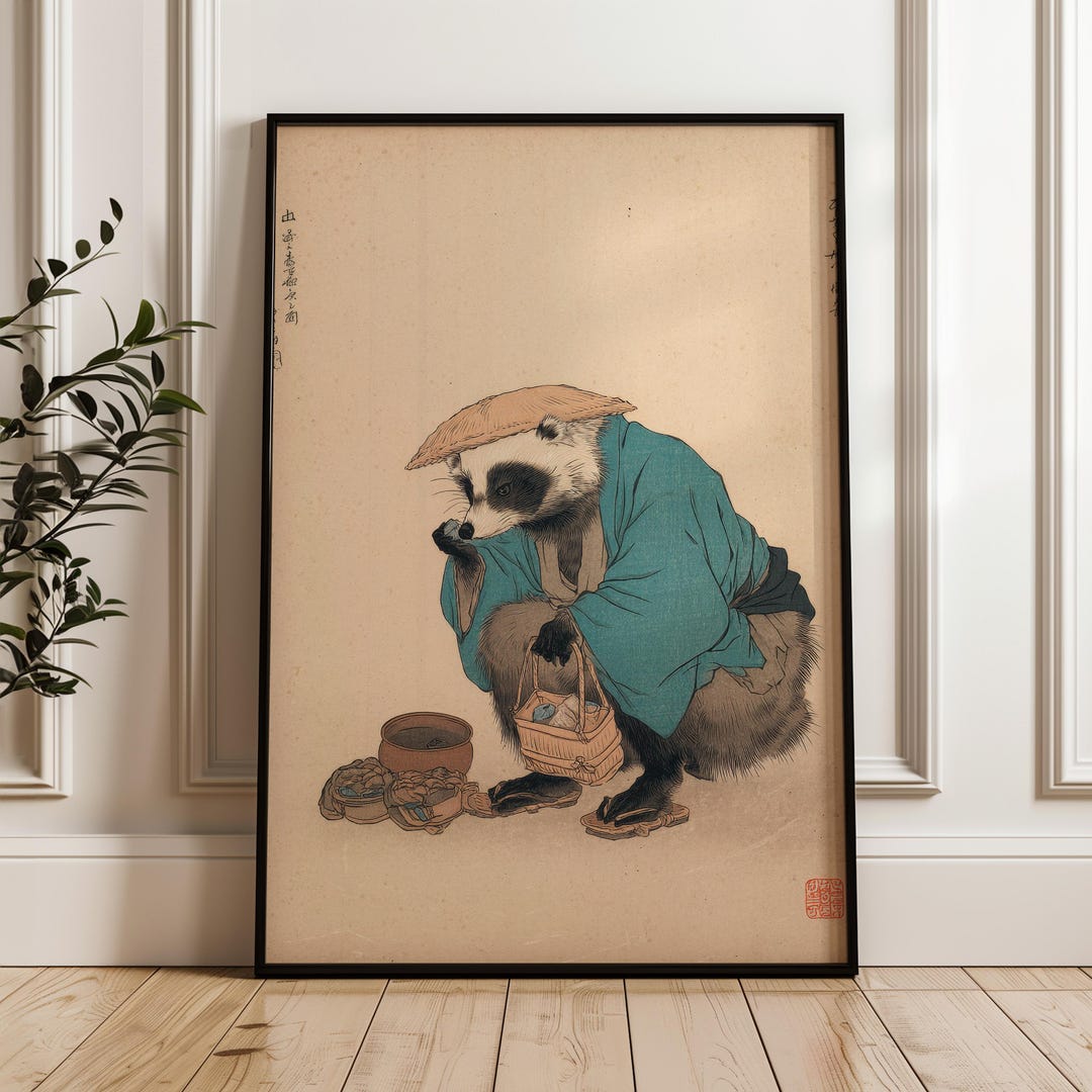 Tanuki Ukiyo-e , Traditional Japanese Style, Digital Poster Download - Etsy