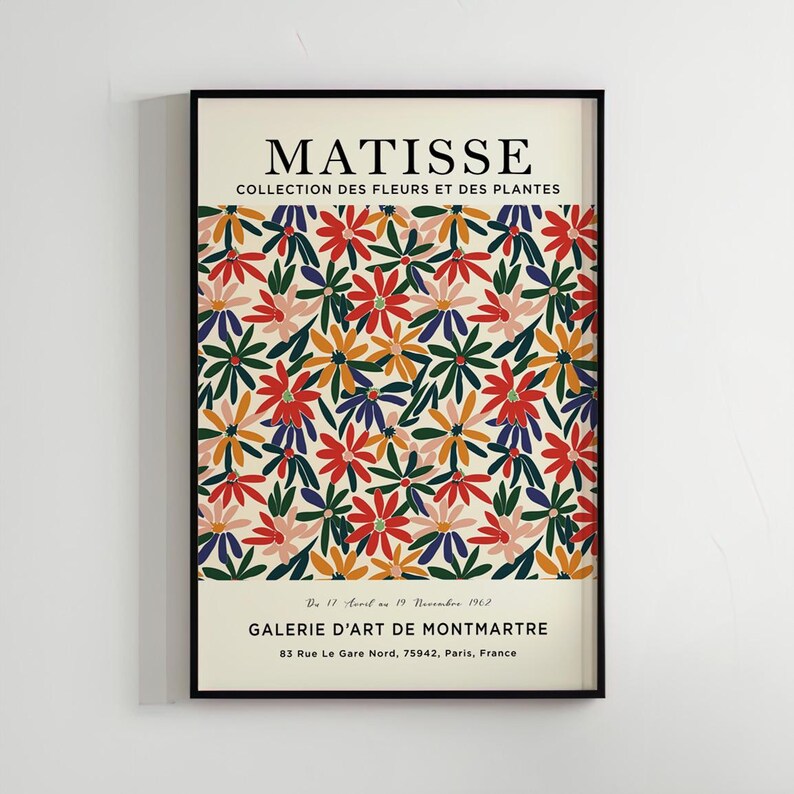Henri Matisse Art Poster, Digital Download, Floral Poster, Mid Century ...