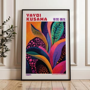 Yayoi Kusama Print, Modern Art Print, Maximalist Poster, Yayoi Kusama ...