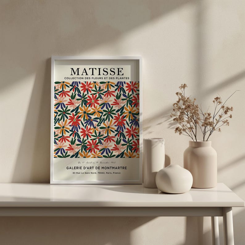 Henri Matisse Art Poster, Digital Download, Floral Poster, Mid Century ...