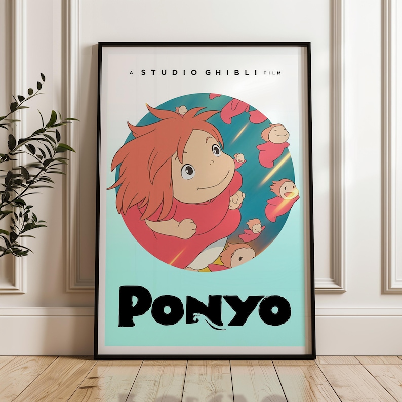 Ponyo Studio Ghibli Poster , Animated Film, Digital Poster Download - Etsy
