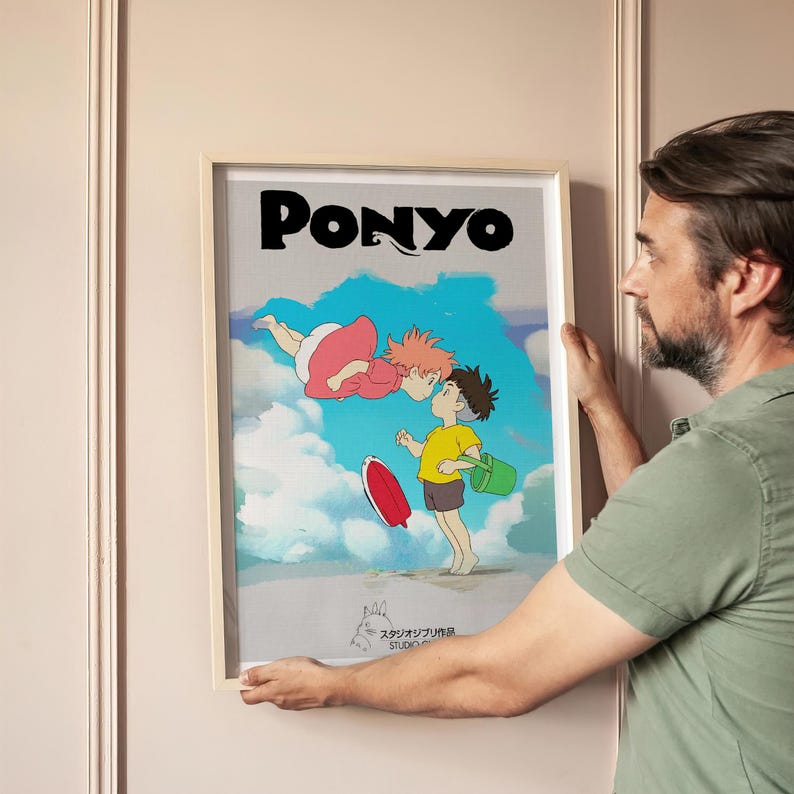 Ponyo and Sosuke, Anime Style, Digital Poster Download - Etsy