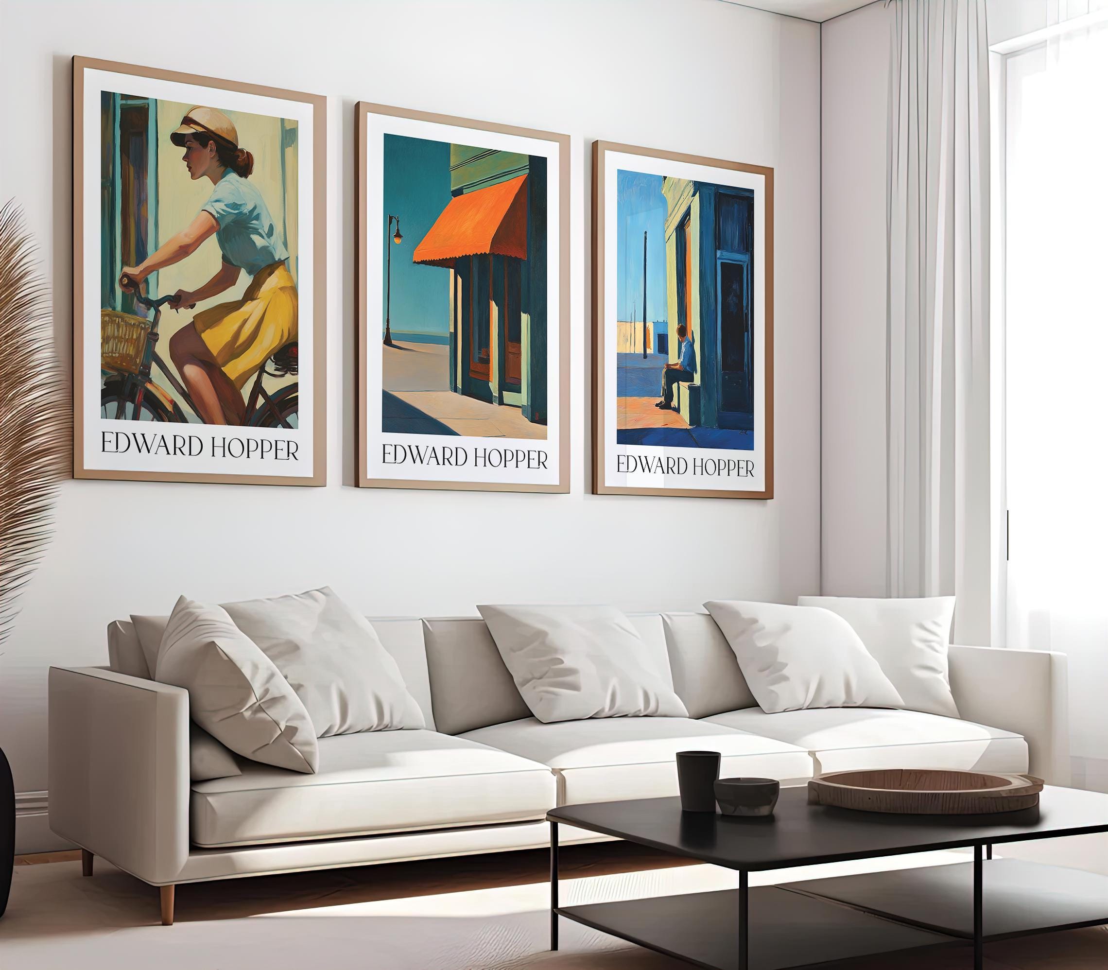 Edward Hopper Art Print Set, Set of 3 Prints, Poster Set, Digital ...