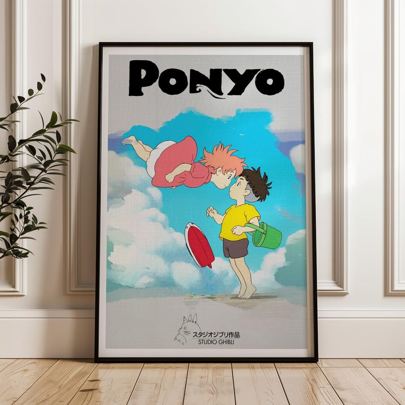 Ponyo and Sosuke, Anime Style, Digital Poster Download - Etsy