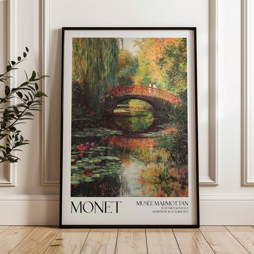 Monet Exhibition Print, Claude Monet Poster, Digital Download, Floral ...