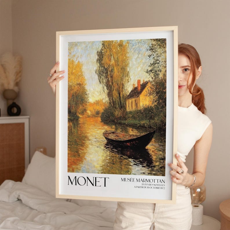 Vintage Monet Poster, Monet Exhibition Print, Claude Monet Poster ...