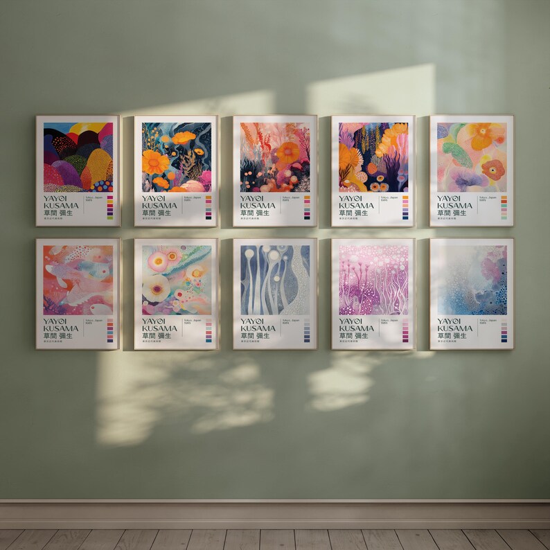 Yayoi Kusama Poster Bundle, Set of 213 Prints - Instant Digital ...