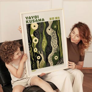 Yayoi Kusama Print, Modern Art Print, Maximalist Poster, Yayoi Kusama ...