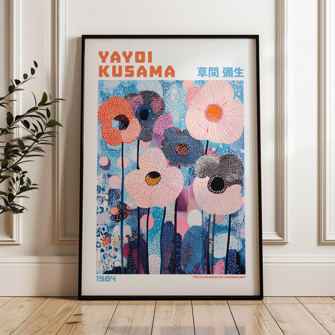 Yayoi Kusama Print, Modern Art Print, Maximalist Poster, Yayoi Kusama ...