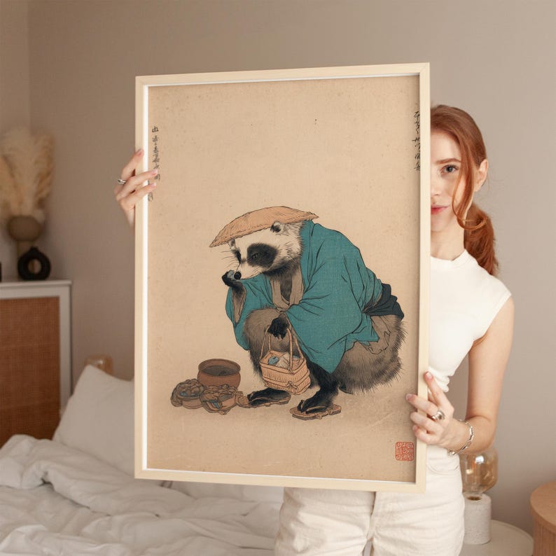 Tanuki Ukiyo-e , Traditional Japanese Style, Digital Poster Download - Etsy