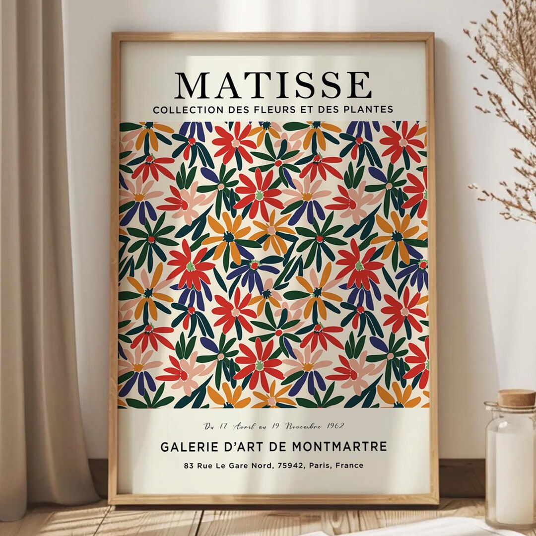 Henri Matisse Art Poster, Digital Download, Floral Poster, Mid Century ...