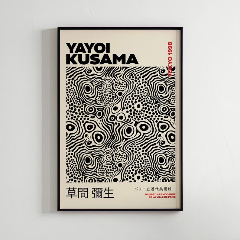 Yayoi Kusama Exhibition Art Poster, Modern Home Decor (digital Download ...