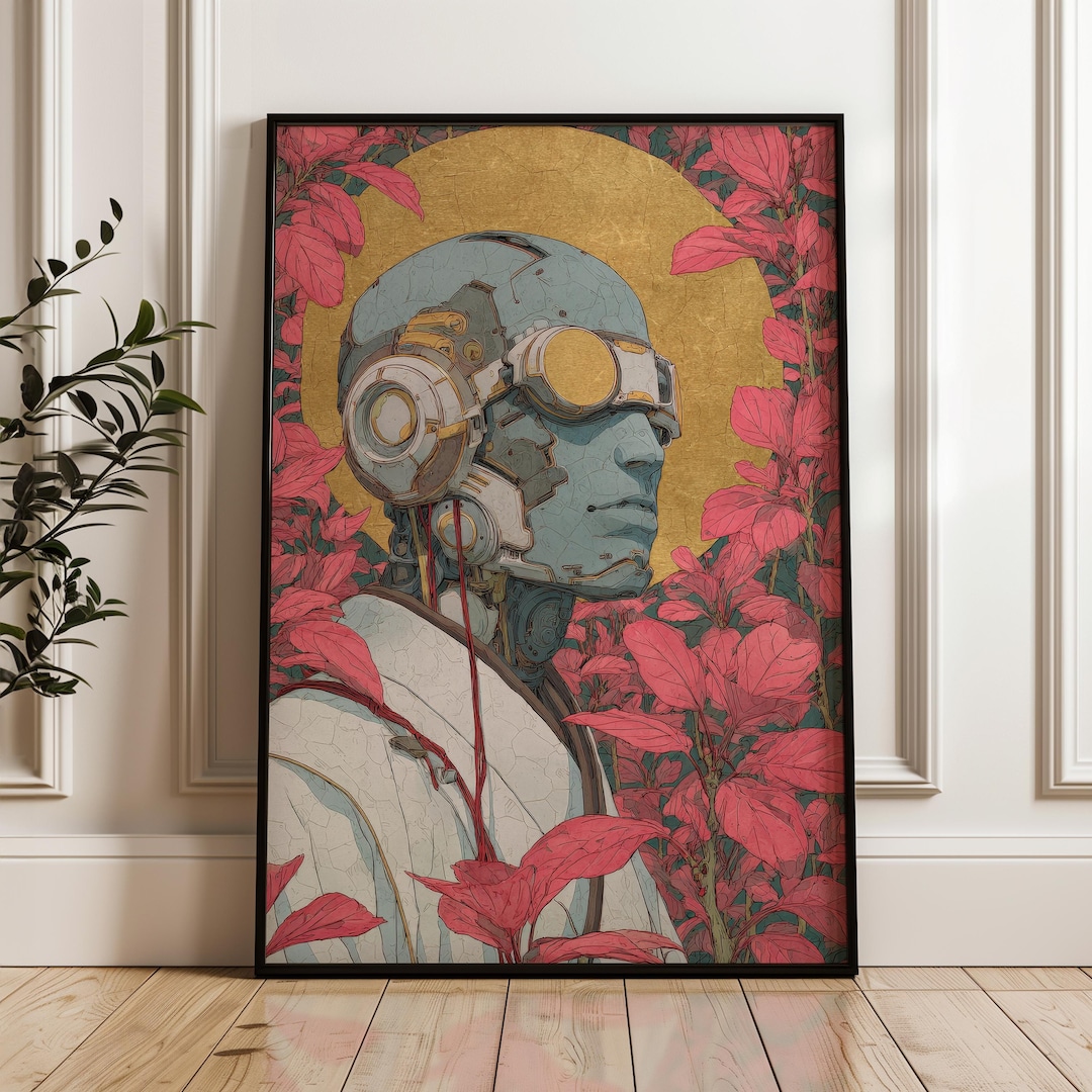 Japanese Retro Futurism Robot, Cyberpunk, Digital Poster Download - Etsy