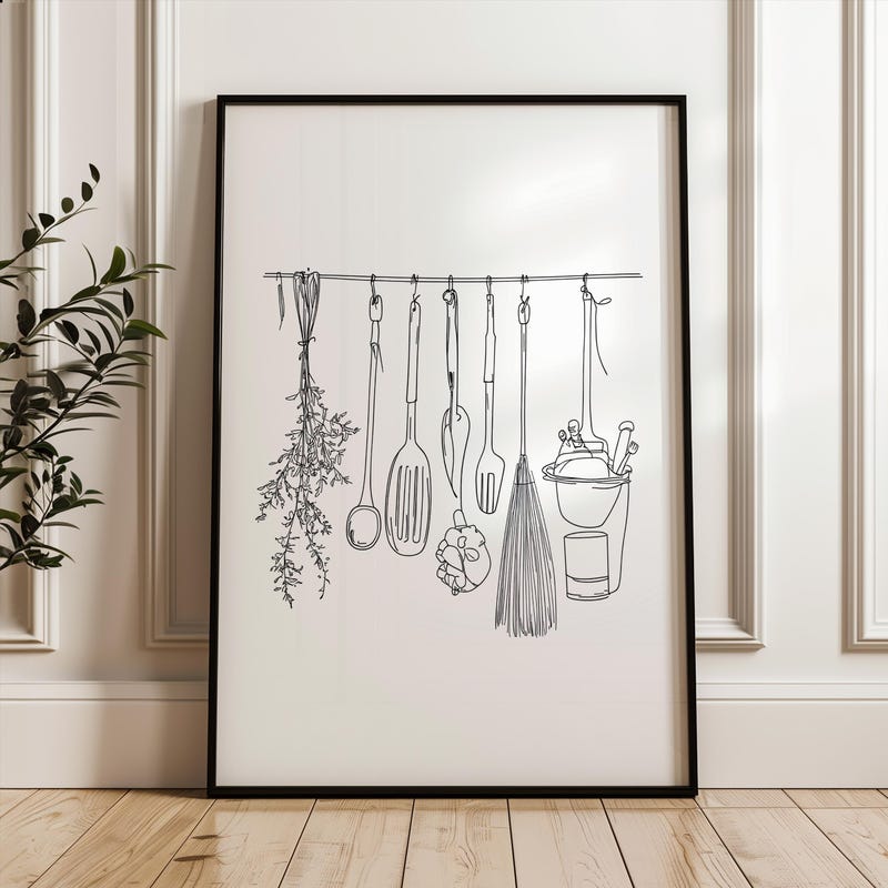 Kitchen Line Poster - Etsy