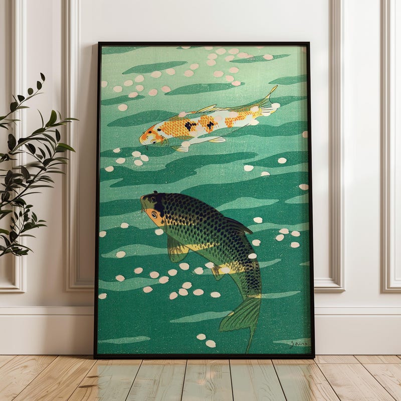Fish Woodblock Print - Etsy