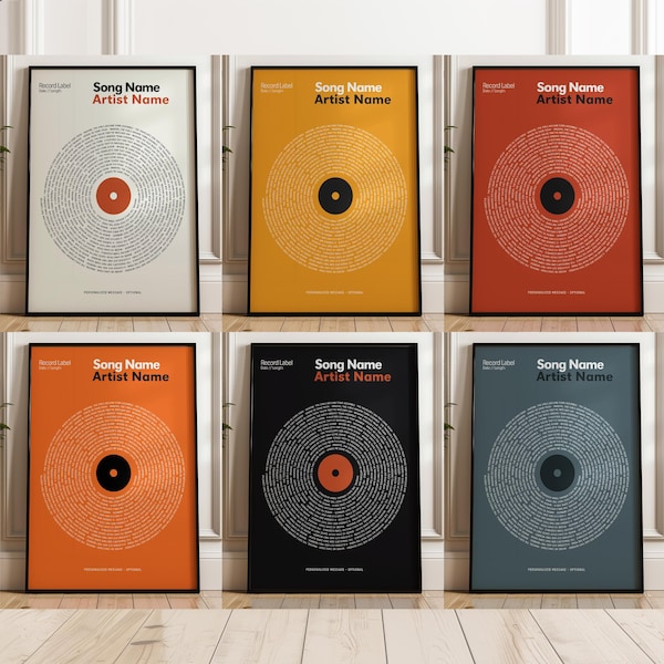 Song Lyrics Print - Etsy