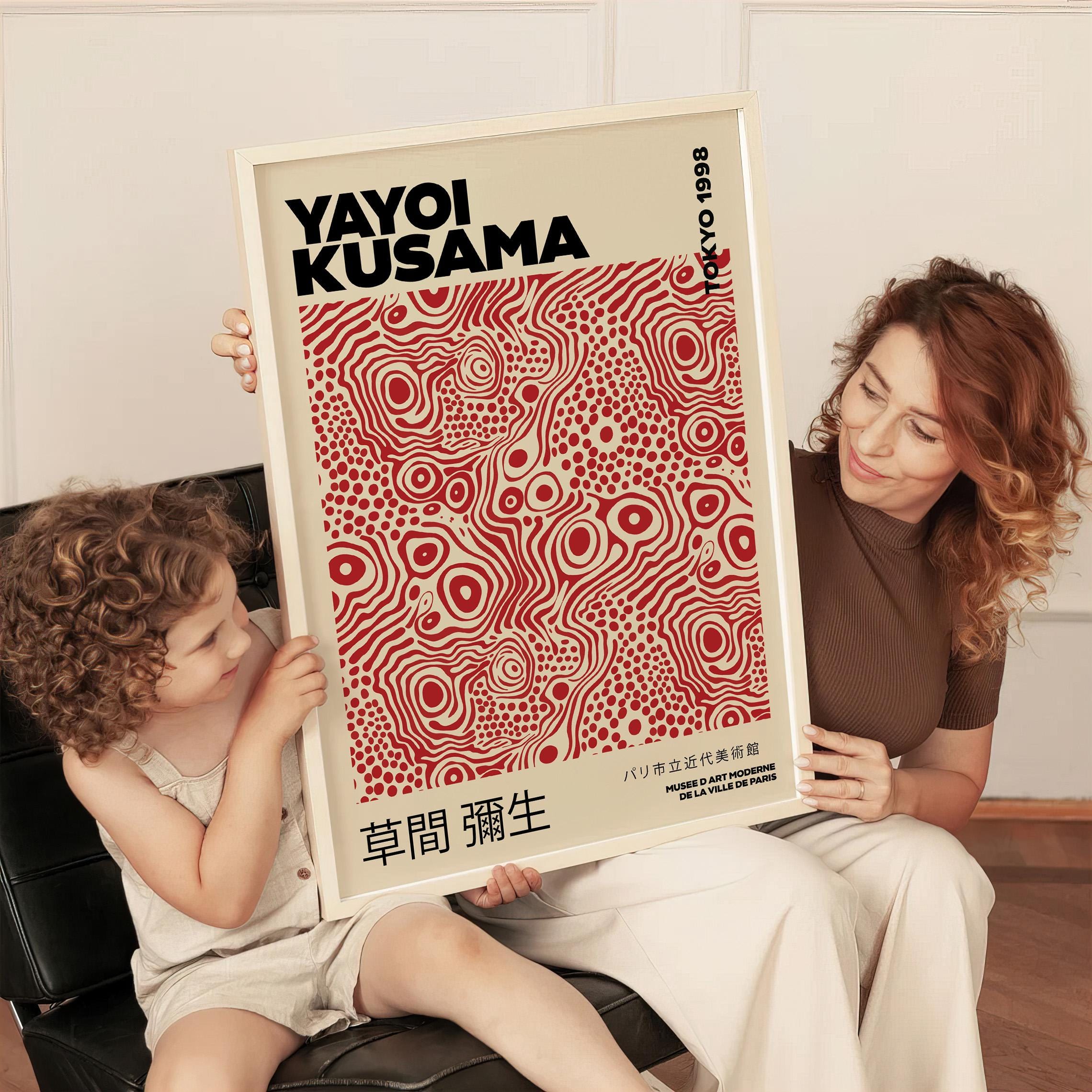 Yayoi Kusama Exhibition Poster, Red Pattern Art Print (digital Download ...
