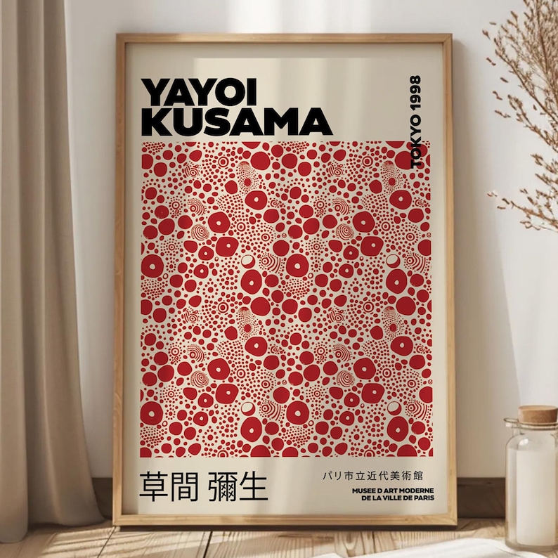 Yayoi Kusama Art Poster, Digital Download, Exhibition Poster, Home ...