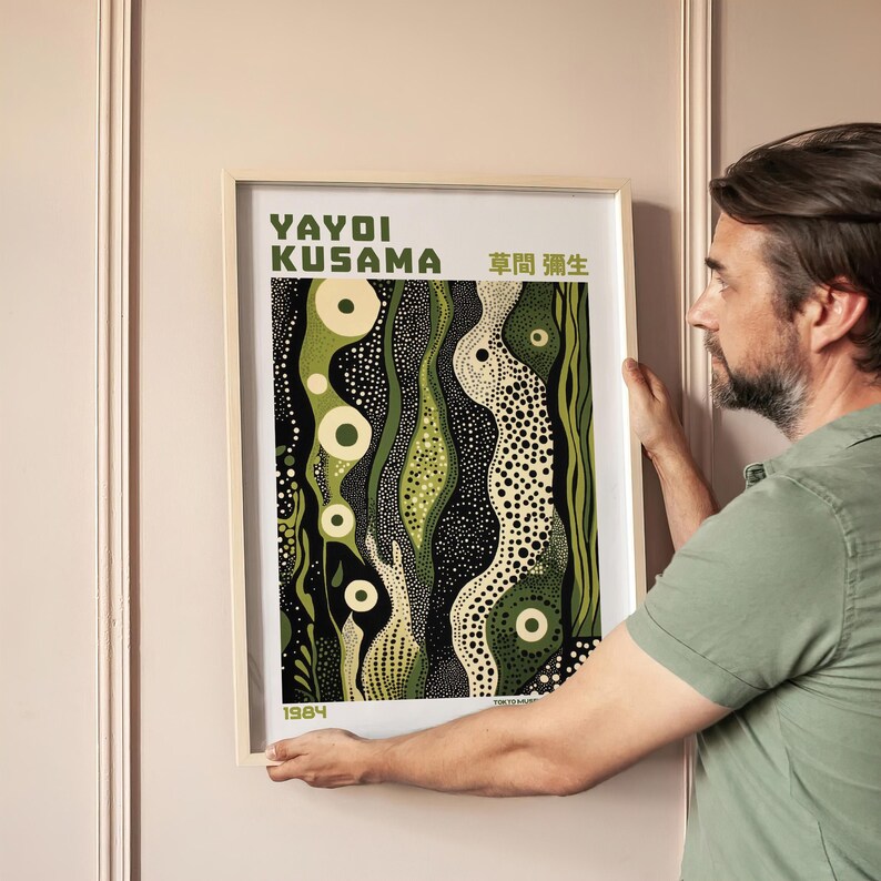 Yayoi Kusama Print, Modern Art Print, Maximalist Poster, Yayoi Kusama ...