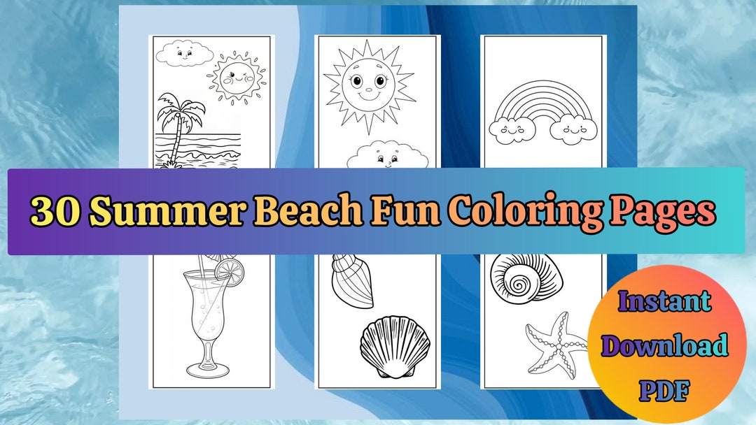Coloring Pages for Kids Summer Coloring Pages Summer Beach Fun Coloring ...