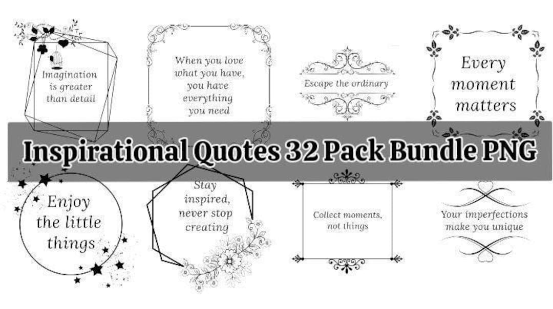 Inspirational Quotes Pack Bundle - Etsy