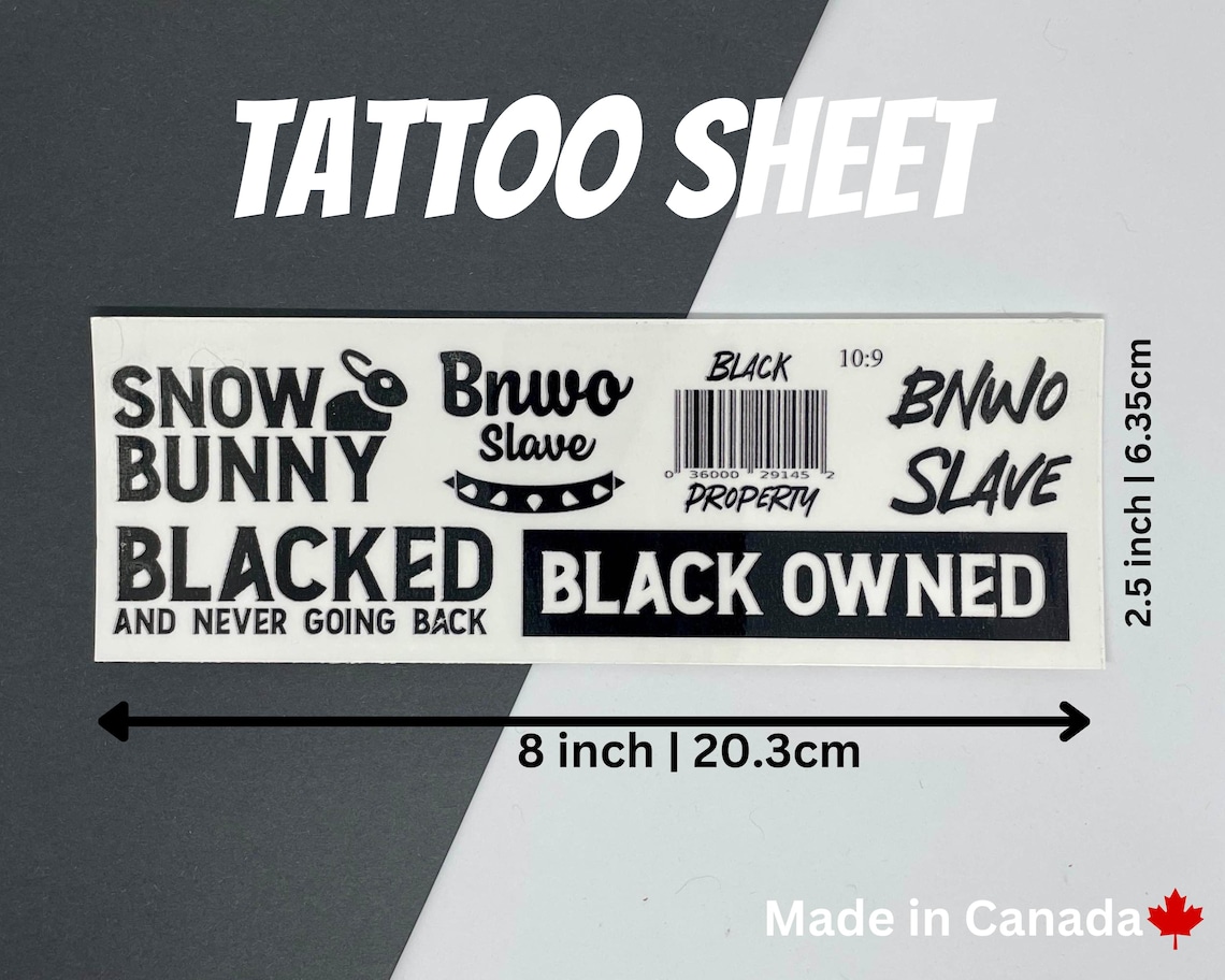 Black Owned Temporary Tattoo, QOS Tattoo, BNWO, BBC Tattoo, Queen of ...