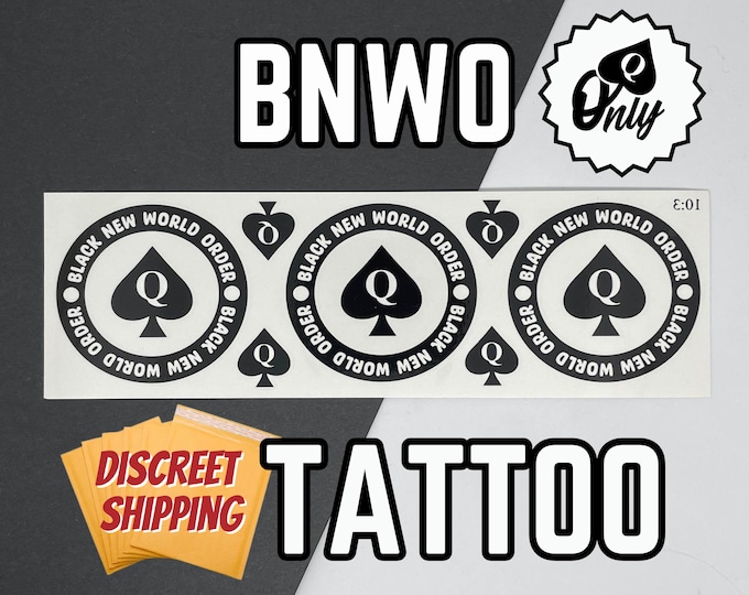 Black New World Order Temporary Tattoo X3 | Chastity and Sissy Tattoos ...