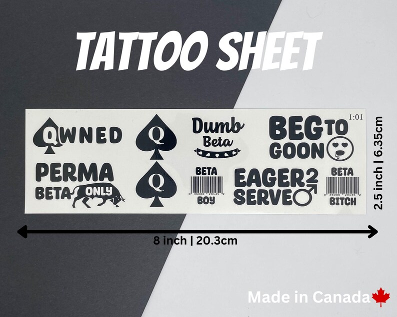 Queen of Spades Beta Temporary Tattoo, QOS Tattoo, BNWO, BBC Tattoos - Etsy