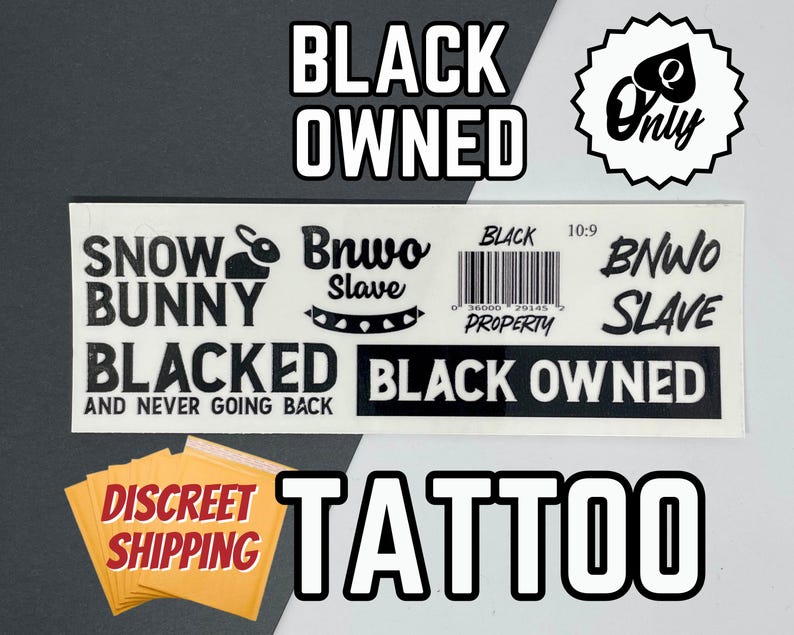 Black Owned Temporary Tattoo, QOS Tattoo, BNWO, BBC Tattoo, Queen of ...