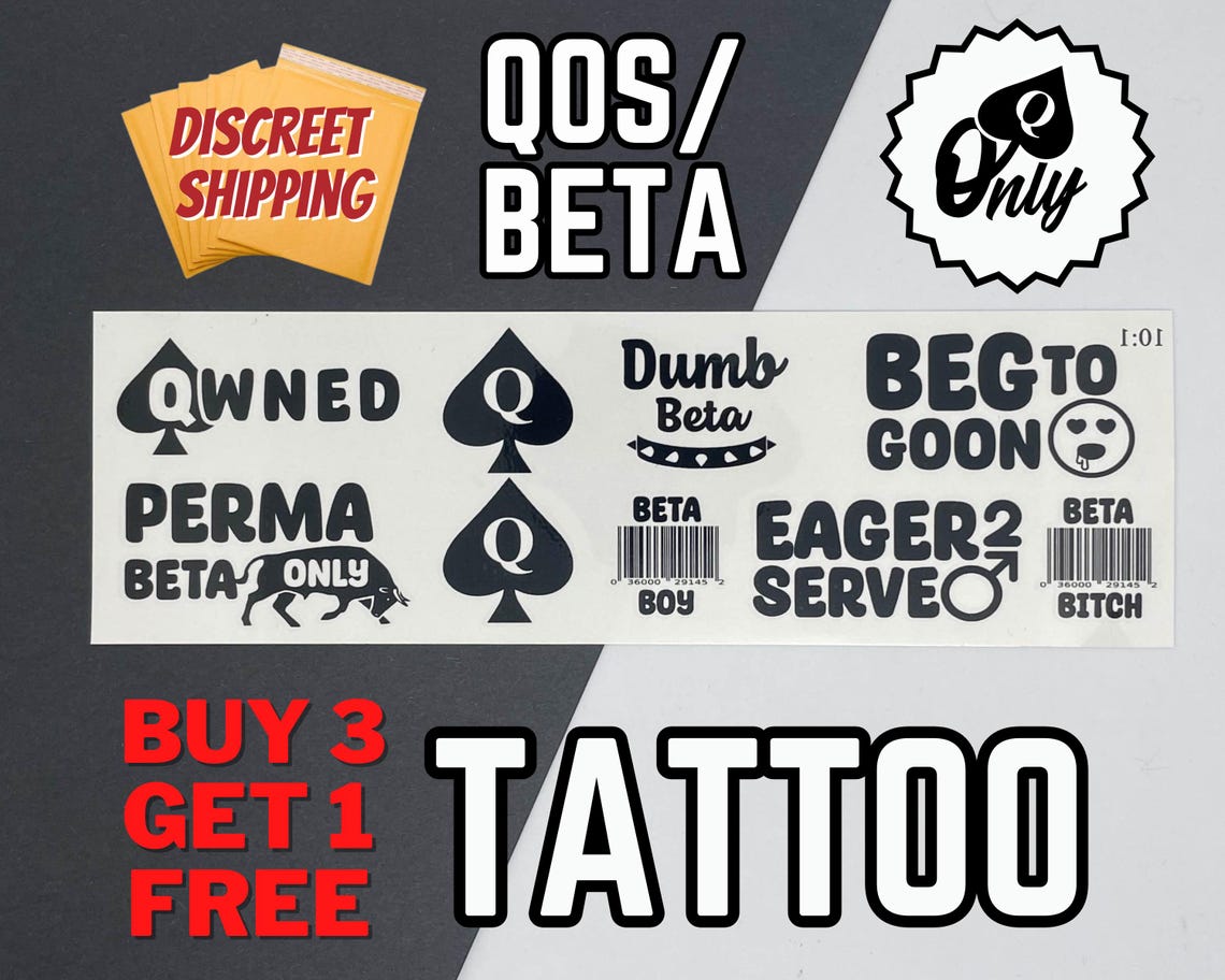 Queen of Spades Beta Temporary Tattoo, QOS Tattoo, BNWO, BBC Tattoos - Etsy