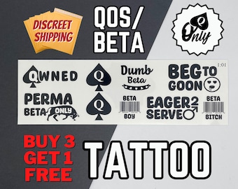 Black Owned Temporary Tattoo, QOS Tattoo, BNWO, BBC Tattoo, Queen of ...